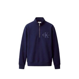 Calvin Klein Sweat logo en coton m&eacute;lang&eacute;