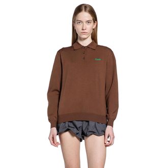 Prada Silk Long Sleeve Polo