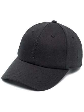 Moncler Baseballkappe mit Logo-Print - Schwarz