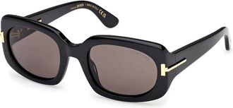 Tom Ford Femme, Accessoires, Noir, Taille: 54 MM Icon Rectangular Lunettes de soleil