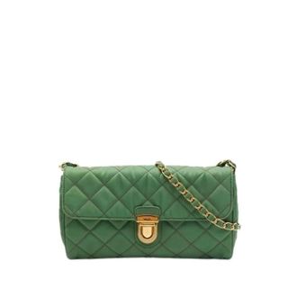 Prada Sac bandouli&egrave;re matelass&eacute; vintage doccasion - Femme - Pre-owned - Vert - Taille: ONE Size