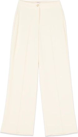 Oltre Femme, Pantalons, Blanc, Taille: 40 FR Pantalon Palazzo &agrave; jambes larges