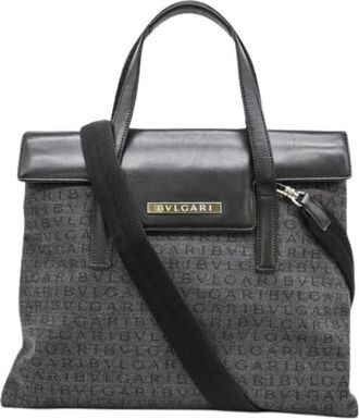 Bulgari unisex, Pre-owned, Noir, Taille: ONE Size Sac cabas vintage Pre-owned