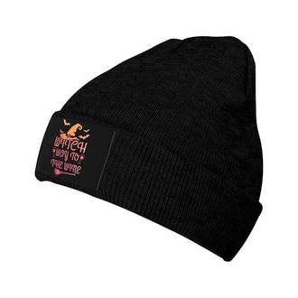 Generic Doux Tricot&eacute; Bonnet, Chemin de la sorci&egrave;re vers Le vin, Coupe-Vent Knit Beanie, Bonnet Hiver Chaud Tricot pour Sports, Adultes, Femme