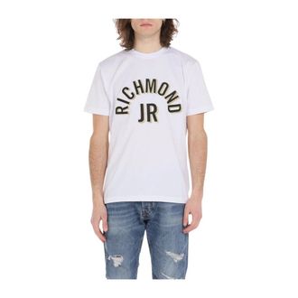 John Richmond Bedrucktes T-Shirt - - Tops - Herren - Wei&szlig; - M