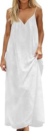 Generic Robe caraco dos nu pour femme, robe d&eacute;t&eacute; d&eacute;contract&eacute;e 2026, robe d&eacute;t&eacute; d&eacute;contract&eacute;e &agrave; dos ouvert, robe d&eacute;t&eacute; pour la plage, les vacances avec noeud dans