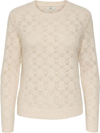Jacqueline de Yong JdY Damen Jdyamanda Life L/S O-Neck Pullover KNT, Whitecap Gray, M