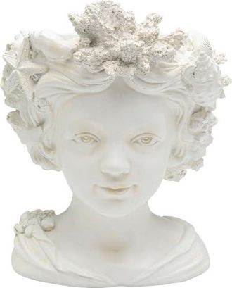 Kare Design Vase Coral Girl, Wei&szlig;, 24 cm, Blumenvase, Dekoration, Handgearbeitet, Gef&auml;&szlig; f&uuml;r Blumen