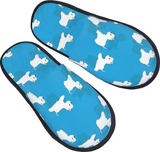 Generic Pantoufles en Feutre Motifs de chiens Westie Classiques Chaussons Homme &eacute;l&eacute;gant Respirant Chausson Maison Ext&eacute;rieur Femme M