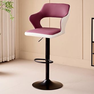 Generic Moderne, h&ouml;henverstellbare Barhocker aus PU-Leder - Schwarze Drehst&uuml;hle mit R&uuml;ckenlehne und Armlehnen f&uuml;r K&uuml;che, Esszimmer, Kneipe, Caf&eacute; - Sitzgelegen