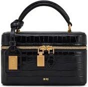 JW PEI Cleo Box Shape Sac &agrave; Main pour Femme-Crocodile Noir