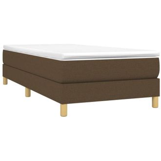 vidaXL Bettgestell ohne Matratze Dunkelbraun 100x200 cm Stoff Vidaxl