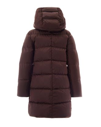 Herno Womens A-Shape Quilted Down Jacket Dark Polyester