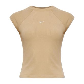 Nike Femme, Sport, Beige, Taille: 38 FR Logo Top