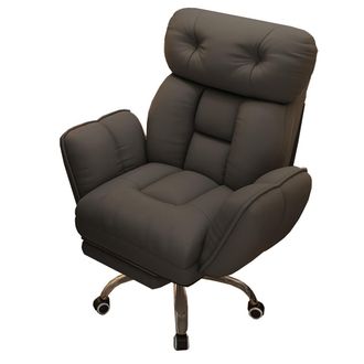 Generic B&uuml;rostuhl hoher R&uuml;ckenlehne,ergonomischer Chefsessel Zuhause Rollen,verstellbaren,hochklappbaren Armlehnen,bequemer Gaming-Stuhl(dunkelgrau,Fu&szlig;st&uuml;tze)