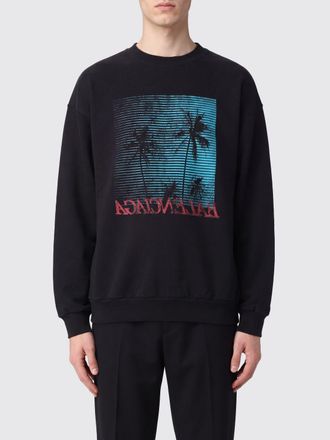 Balenciaga Baumwoll-Sweatshirt mit Rundhalsausschnitt, tropischem Print und &uuml;berschnittenen Schultern