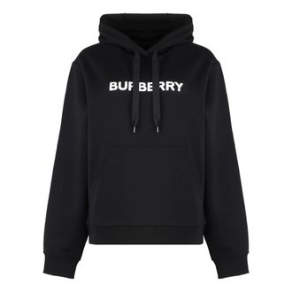 Burberry Logo Baumwoll-Kapuzenpullover - - Sweatshirts & Hoodies - Damen - Schwarzk - M