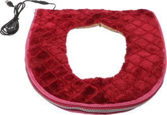 SOLUSTRE USB Beheiztes Wc Sitzkissen Schnelles Aufheizen Konstante Temperatur Weicher Waschbarer Toilettensitzbezug für Komfortables Sitzen im Winter Langlebig