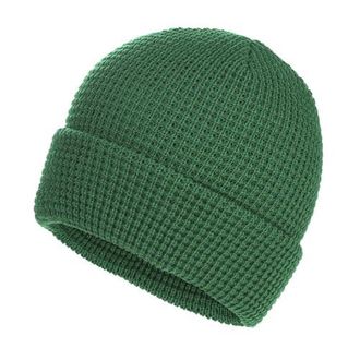 Generic Bonnet dhiver chaud en tricot - Bonnet classique en tricot unisexe avec doublure &eacute;paisse et chaude - Extensible et doux, Vert kaki., taille unique