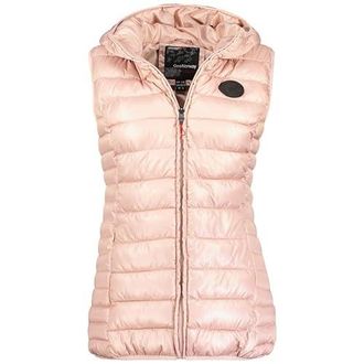 Geographical Norway Annecy Vest Hood Lady - Gilet Femme Chaude Matelassee Sans Manche-Automne Hiver Printemps Ete - Veste Manteau Chaud - Doudounes Manches Courtes Blouso
