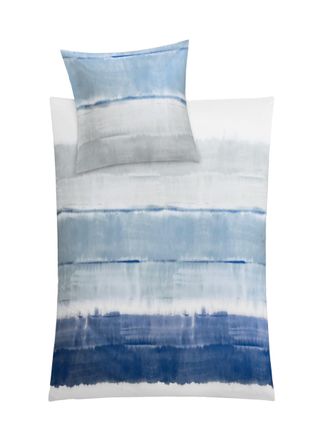 Kleine Wolke 6174773952 Bettw&auml;sche Long Beach, Ma&szlig;e: 135 x 200 cm und 80 x 80 cm, Farbe: Taubenblau