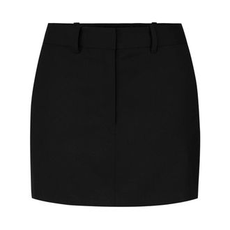 Elisabetta Franchi Gabardine-Rock mit Patten - - Skirts - Damen - Schwarzk - XL