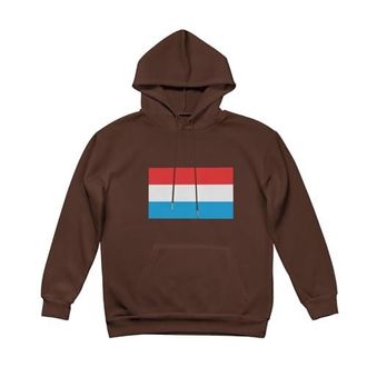 Generic Sweat &Agrave; Capuche Luxembourg Drapeau pour Femme Adultes Et Adolescents Doublure Polaire Sweatshirt pour Patriotes Hoodie Femmes Femmes Pull &Agrave; Capuche po