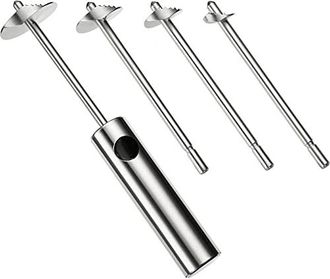 Lurch 220295 Twister EDS 5teilig / Gem&uuml;sebohrer zum Aush&ouml;hlen von Obst und Gem&uuml;se mit Vier Bohraufs&auml;tzen aus Edelstahl, 26cm, Silber