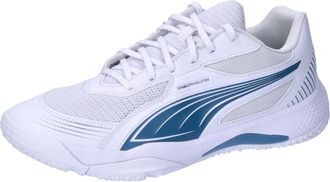 Puma Unisex Solarflash III Indoor Court Shoe, White-Blue Horizon, 46.5 EU