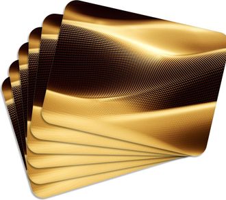 MG Design Set aus 6 Kork-Platzsets - Golden Sand - 30 x 40 cm - hitzebeständig & abwischbar, mit Korkrückseite