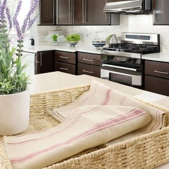 LINANDELLE Linandelle M&eacute;tis Geschirrt&uuml;cher, Leinen, Baumwolle, naturfarben, 2 St&uuml;ck