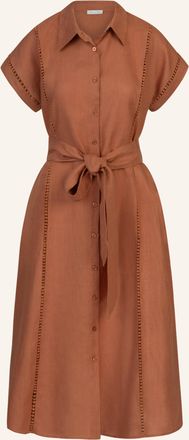 Mint & Mia Mint & Mia Langes Leinen Kleid braun