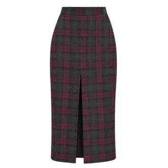 A Paper Kid Midi karierter Bleistiftrock - - Skirts - Damen - Mehrfarbig - L