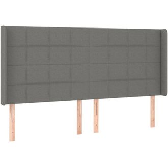 vidaXL Led Kopfteil Dunkelgrau 183x16x118/128 cm Stoff Vidaxl