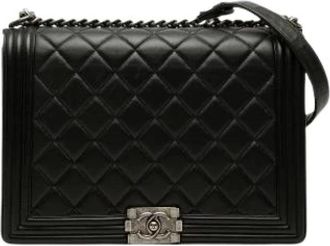 Chanel Sac bandouli&egrave;re Chanel Pre-owned Grand mod&egrave;le Boy - Femme - Pre-owned - Noir - Taille: ONE Size