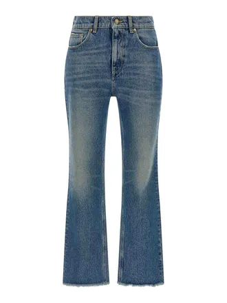 Golden Goose Jean &Eacute;vas&eacute; - Bleu