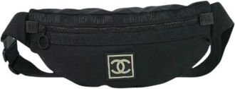 Chanel unisex, Pre-owned, Noir, Taille: ONE Size Sac banane en nylon Pre-owned