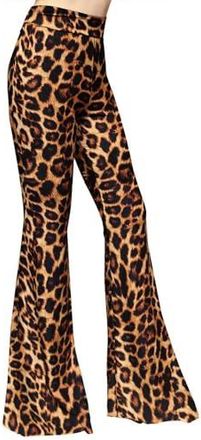 Generic Pantalon pour femme - Legging évasé - Imprimé floral - Taille haute - Confortable - Extensible - Coupe ajustée - Pantalon de yoga, Imprimé léopard, M