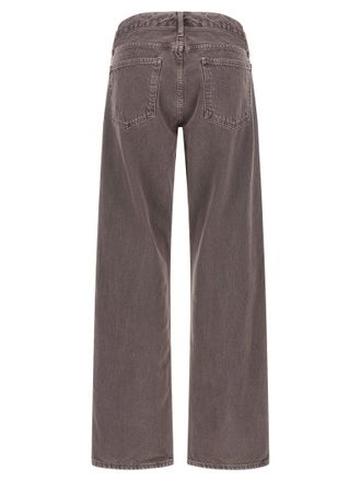 A Gold E Low Rise Vintage Wash Jeans - Gray