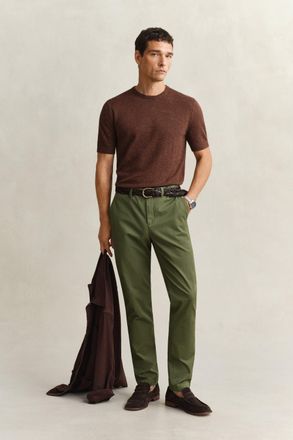 GANT Herren Slim Fit Classic Chinohose (44/36) DRY HERB Gr&uuml;n