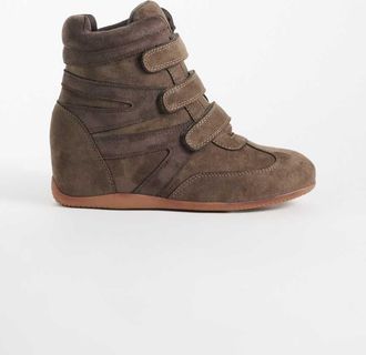 Public Desire Carmina - Baskets compens&eacute;es en su&eacute;dine - Taupe-Neutre