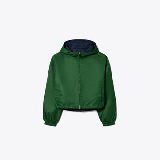 Tory Burch Wendbare, kurze Nylonjacke