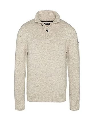 Schott NYC Homme Ploutrider4 Pull Sweater, Beige (Naturel), M EU