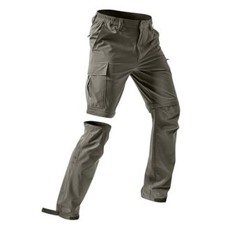 Generic Pantalon cargo 2 en 1 convertible pour homme - Pantalon de randonn&eacute;e l&eacute;ger &agrave; s&eacute;chage rapide - Respirant - Pour la p&ecirc;che, le camping, le safari, le tra