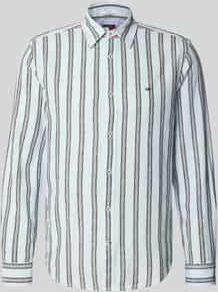 Tommy Jeans Regular Fit Freizeithemd aus Leinen-Baumwoll-Mix