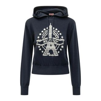 Kenzo Eiffel Tower Kapuzenpullover - - Sweatshirts & Hoodies - Damen - Blau - L