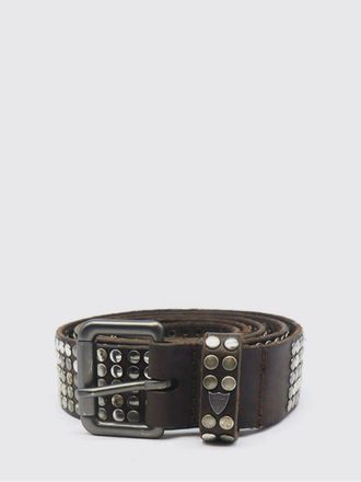 HTC Ceinture en cuir noir ou marron avec broderies artisanales
