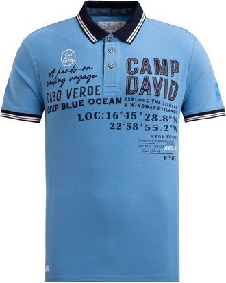 Camp David Poloshirt mit Seitenschlitze
