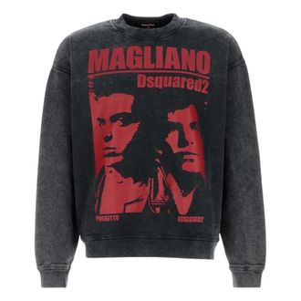 Dsquared2 Grauer Logo Hoodie Pullover - - Sweatshirts & Hoodies - Herren - Grau - L