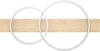 Eglo LED Deckenleuchte Boyal, 2 flammige Deckenlampe aus Holz, Metall, Kunststoff, Wohnzimmerlampe in Natur, Schwarz, Wei&szlig;, FSC zertifiziert, warmwei&szlig;, L 7